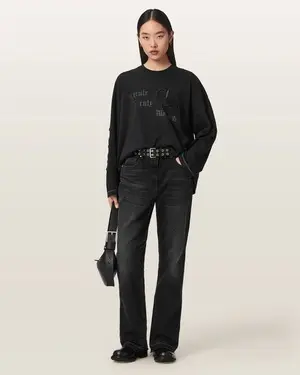 ALLSAINTS Fable Mid Rise Bootcut Denim Jeans