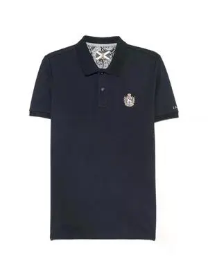 JOHNNY LAMBS Logo-embroidered Polo Shirt - Blue