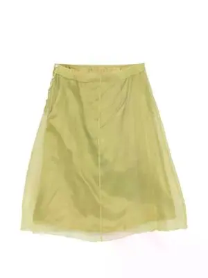AMI Paris Sheer Layered Midi Skirt