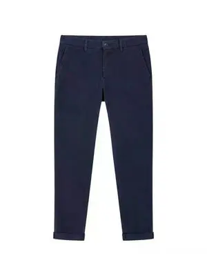 MASON'S Torino Flex Logo Embroidered Trousers - Blue