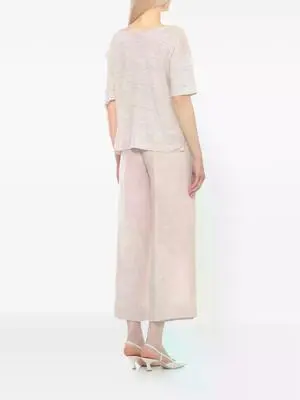 D.exterior Floral Lace Appliqué T-shirt