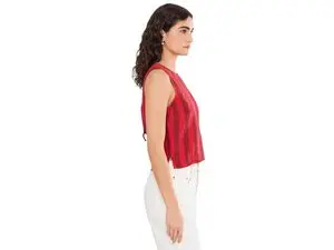 Madewell Sleeveless Plaid Top - Red