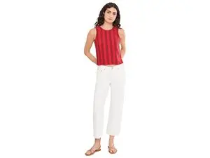 Madewell Sleeveless Plaid Top - Red