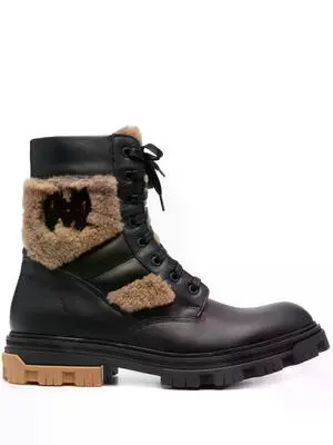 Amiri Lace-up Combat Boots With Contrasting Panels