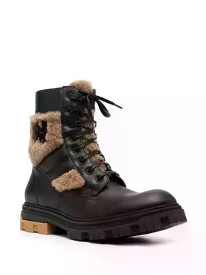 Amiri Lace-up Combat Boots With Contrasting Panels