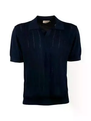Altea Pointelle-knit T-shirt - Blue
