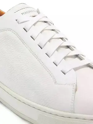Magnanni Panelled Pebbled-leather Sneakers