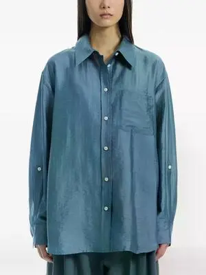 SYSTEM Chest Pocket Button-up Shirt - Blue