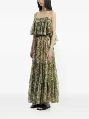 INTO THE EAST Paisley Print Tiered Dress