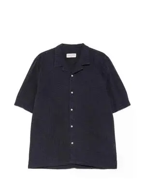 Officine Générale Seersucker-effect Short-sleeve Shirt