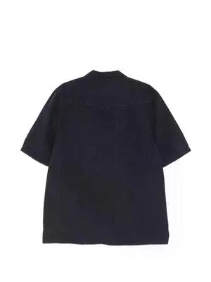 Officine Générale Seersucker-effect Short-sleeve Shirt