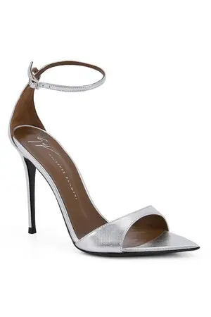 GIUSEPPE ZANOTTI Intriigo Strap 105 Laminated Leather Stiletto Sandals