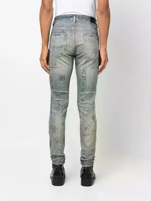 Amiri Slim-fit Illustration Print Jeans