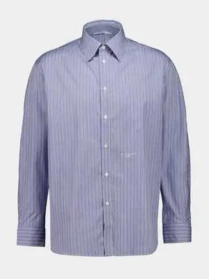 Givenchy Navy Stripe Cotton Button-up Shirt - Blue
