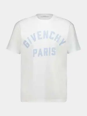 Givenchy And Blue Logo Embroidered T-shirt