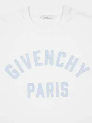 Givenchy And Blue Logo Embroidered T-shirt