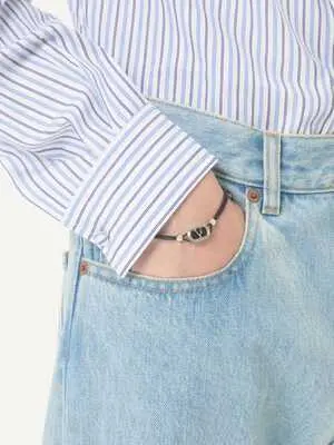 Valentino Garavani Ovalette Logo Bracelet - Black