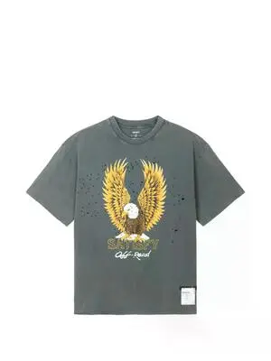 Satisfy Distressed Graphic-print T-shirt