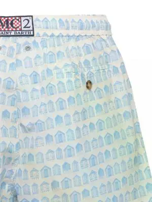 MC2 SAINT BARTH Beach Hut Print Swim Shorts - Blue