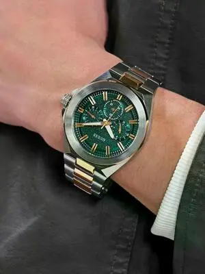 Guess Multi-function Watch With Two-tone Link Bracelet
