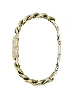 Furla Chain Round 28mm Watch With Crystal Embellished Bezel