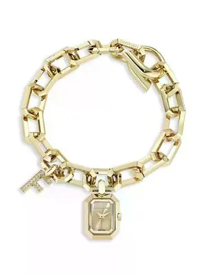 FERRAGAMO Charm Watch With Stainless Steel Chain Bracelet - Gold
