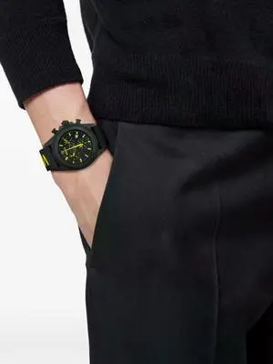 Versace Fornax Greca Chronograph Watch - Black