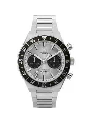 Timex® Q Continental Chronograph 40mm Watch - Silver