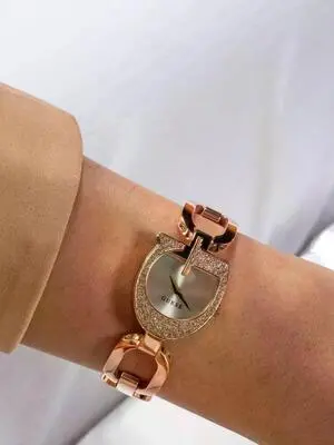 Guess G-shaped Crystal Embellished Watch