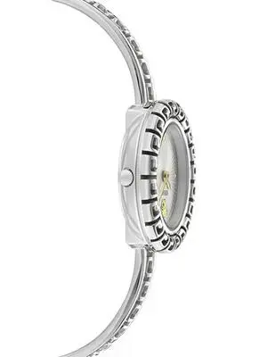 Versace La Greca 28mm Watch With Greca Motif Bezel - White