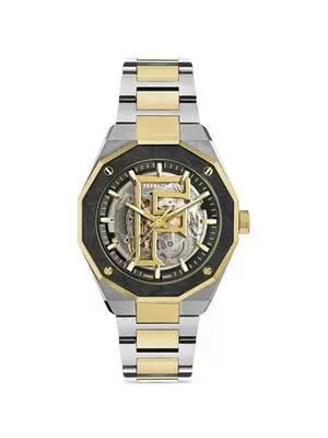 FERRAGAMO Edge Skeleton Automatic Watch - Black
