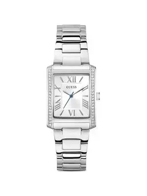 Guess Logo Detail 27mm Watch - Silver