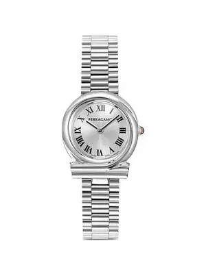 FERRAGAMO Gancini Twisted 28mm Quartz Watch - Silver