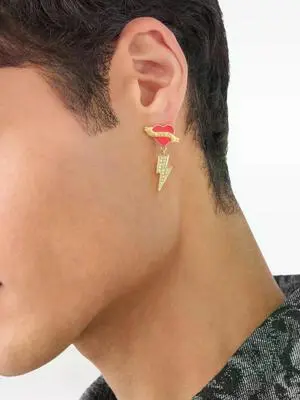Philipp Plein Valentine Asymmetric Earrings - Gold