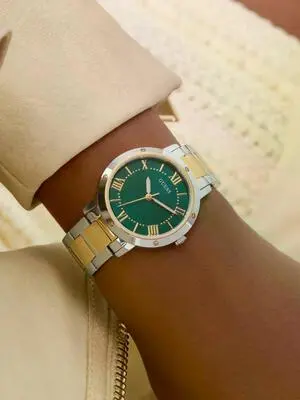 Guess Dawn 34mm Two-tone Watch With Dial