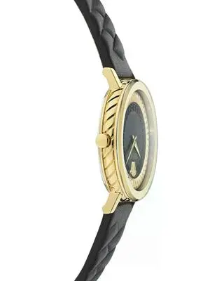 Versace Delphinus Greca 35mm Watch - Black