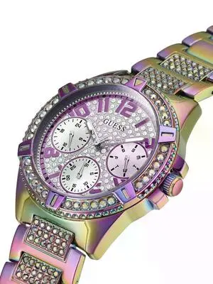 Guess Frontier 40mm Watch With Crystal-embellished Bezel