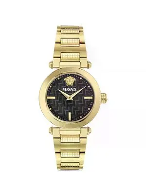 Versace Greca 35mm Watch - Black