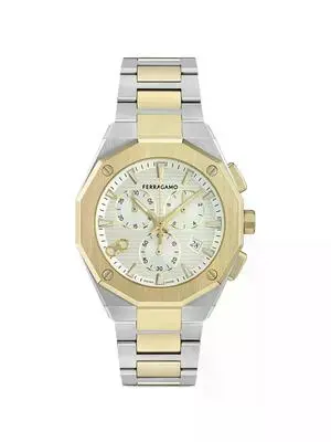 FERRAGAMO Edge Chrono 42mm Watch - Neutrals