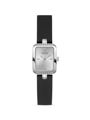 Guess Isla Crystal 22mm Watch With Black Tank Case - Silver