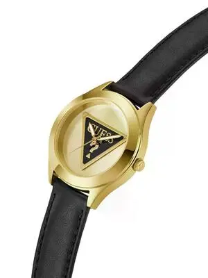 Guess Tri Plaque 34mm Watch - Gold