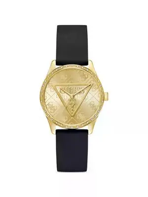 Guess Triangle Logo 36mm Watch - Gold