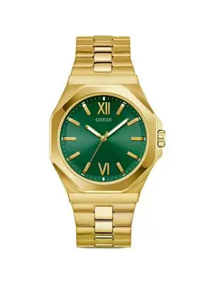Guess Emperor Octagonal Bezel Watch 41.5mm - Green