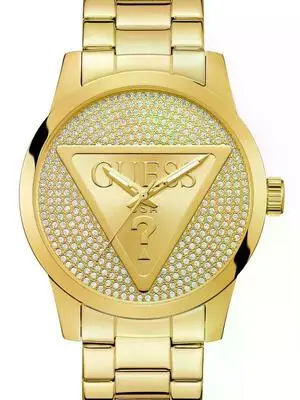 Guess Crystal-embellished Watch With Link Bracelet
