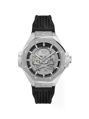 Philipp Plein Skeleton Automatic Watch - Silver