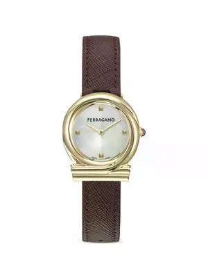 FERRAGAMO Gancini Twisted 28mm Watch - White