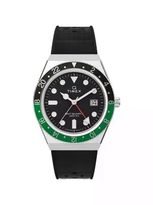 Timex® Q Gmt 38mm Watch - Black