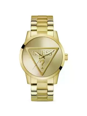 Guess Logo 43mm Watch - Gold