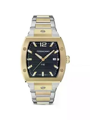 FERRAGAMO F80 Tonneau Watch - Black
