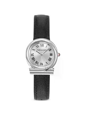 FERRAGAMO Gancini Twisted 28mm Watch - Silver
